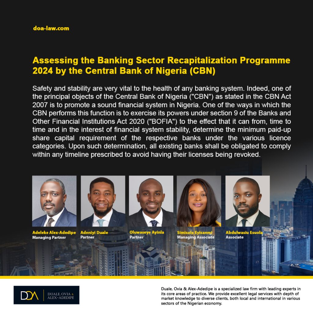 Understanding the CBN Banking Sector Recapitalization 2024A Leading ...